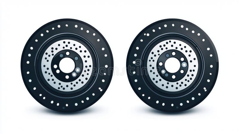 Typical Car Brake Caliper and Brake Disc Illustration Stock Photo ...