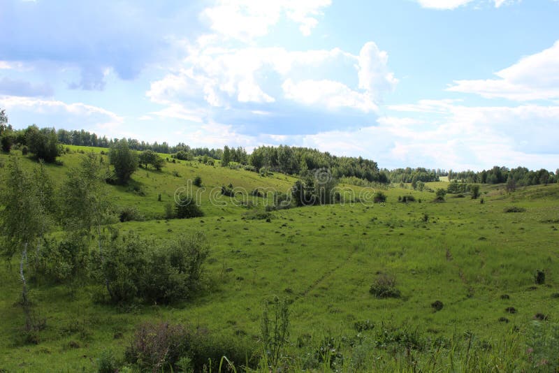 Typical for the Central Russian Upland Landscapes. Stock Photo - Image ...