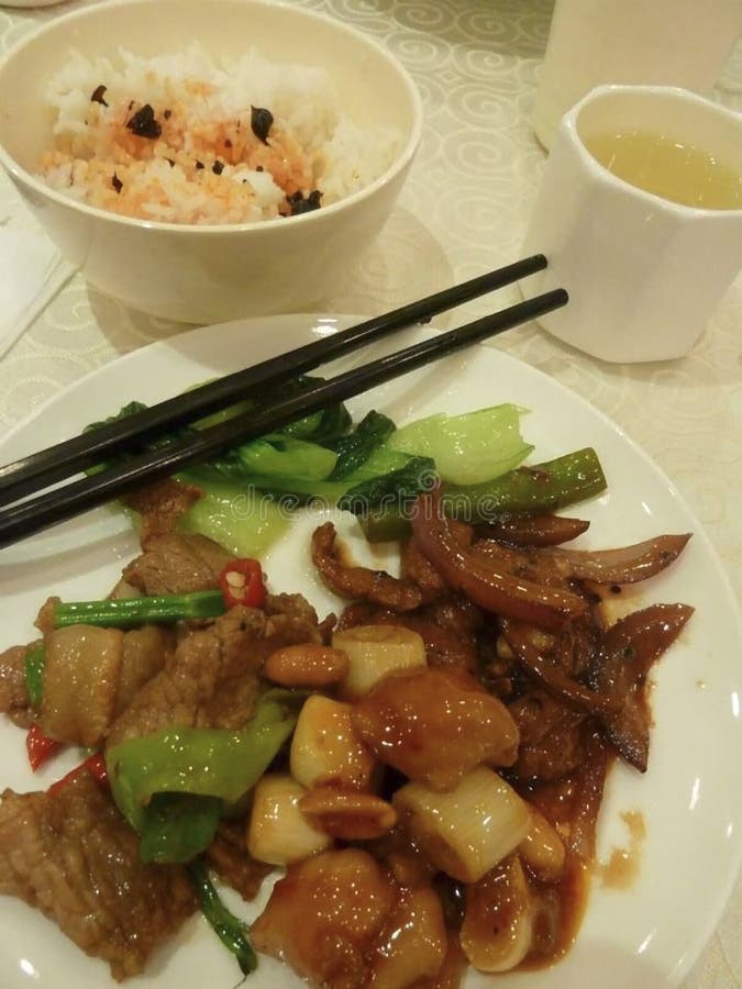 A Typical Chinese Food in a Restaurant Stock Photo - Image of grilled ...