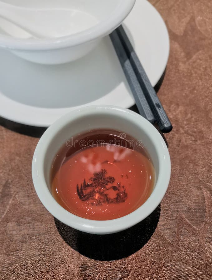 Typical Chinese Glass for Entertaining Guests To Drink Tea Stock Image ...