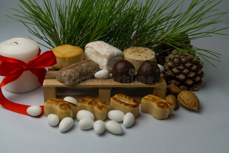 Typical Christmas Sweets on the Table Stock Photo - Image of pastry ...