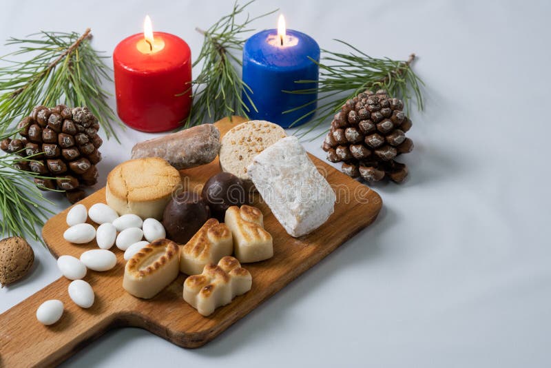 Typical Christmas Sweets on the Table Stock Image - Image of spanish ...