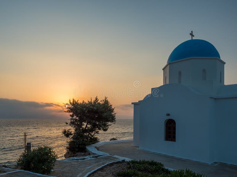 A Typical Church in the Greek Islands of Paros Stock Image - Image of ...