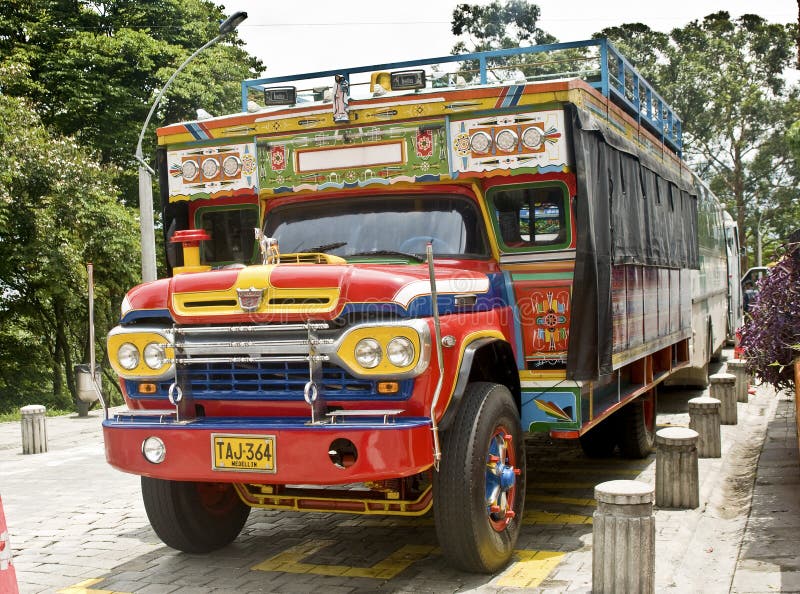 Typical Colombian Bus editorial stock photo. Image of popular - 19446113