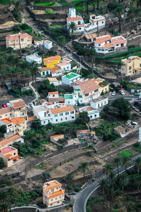 Typical Colored Colonial Spanish Building Stock Photo - Image of canary ...
