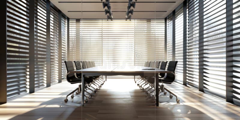 A Typical Conference Room Setup with a Long Table and Chairs, Ideal for ...