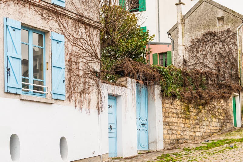 The Typical Old European Street and Design Stock Image - Image of ...