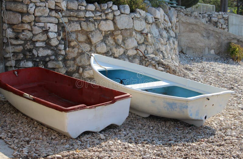 Typical Croatian boats stock image. Image of stones, balkan - 27979893