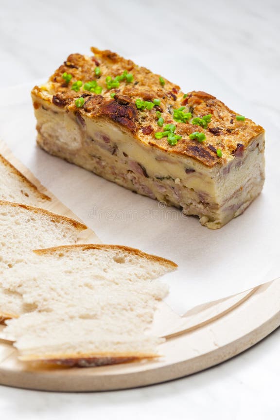 Typical Czech Easter Stuffing with Ham and Chive Stock Photo - Image of ...