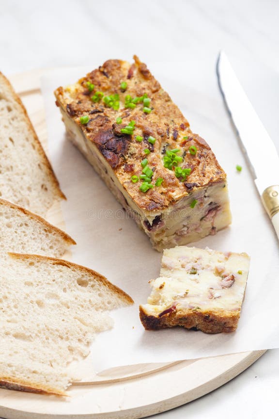 Typical Czech Easter Stuffing with Ham and Chive Stock Image - Image of ...