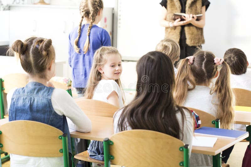 Typical Day in Primary School Stock Photo - Image of learner, girl ...