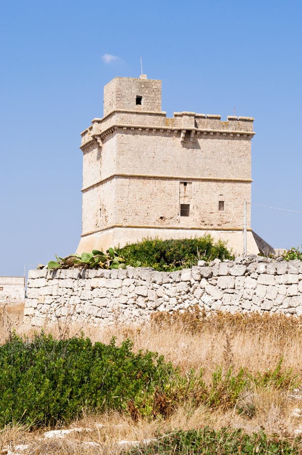 Typical Defensive Tower in Puglia Stock Image - Image of baroque ...