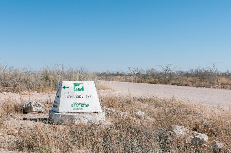 Typical Directional Sign Post in the Etosha National Park Editorial ...