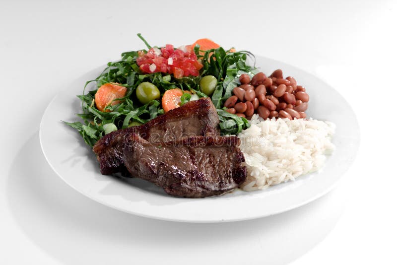 Typical Dish of Brazil, Rice and Beans Stock Photo - Image of food ...