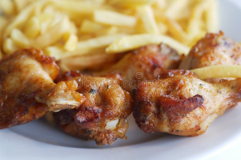 Typical Dish of Chicken Wings on a Plate Stock Image - Image of snack ...