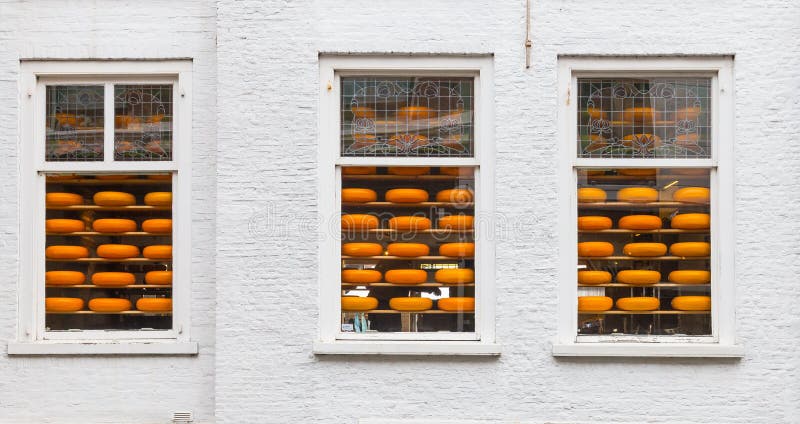 Holland, Cheese at the Windows Stock Image - Image of farm, delicious ...