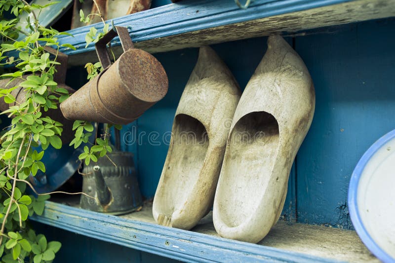 Typical Dutch Clogs Leaning on the Ledge Stock Photo - Image of leaning ...