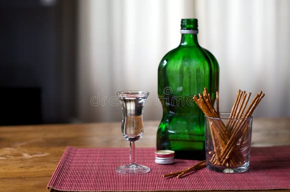 Typical Dutch Drink Jenever Stock Photo - Image of holland, genever ...