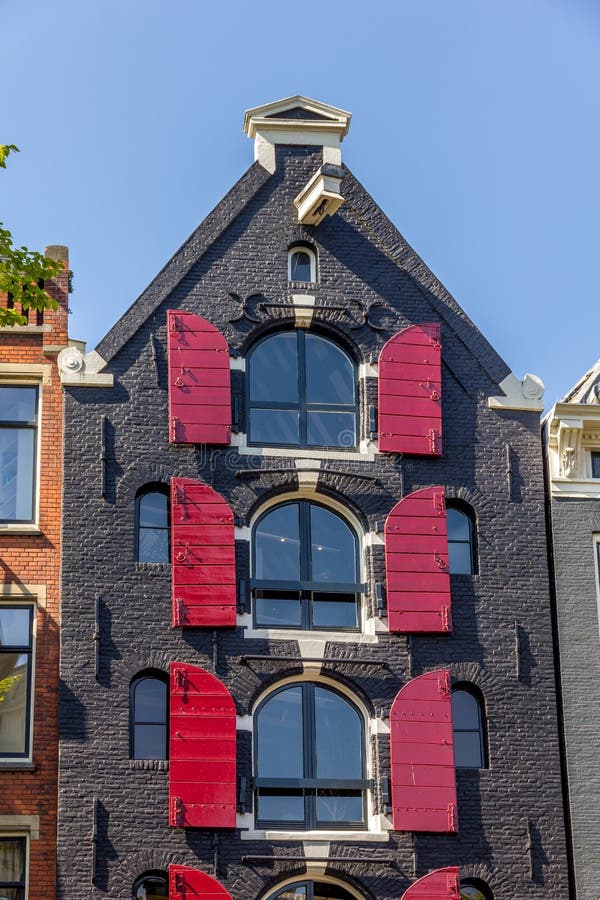 Typical Dutch House in Amsterdam Stock Photo - Image of building, city ...