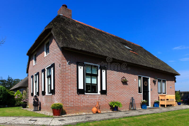 Typical Dutch house stock photo. Image of nature, grass - 58978884