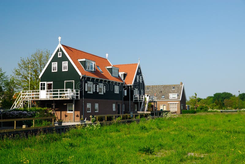 Typical dutch houses i stock photo. Image of marken, comfort - 5175586
