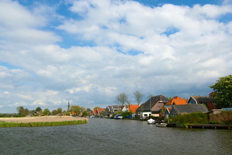 Typical dutch landscape stock photo. Image of church - 30432014