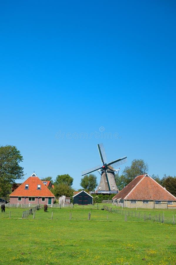 Typical Dutch landscape stock image. Image of horizon - 166126355