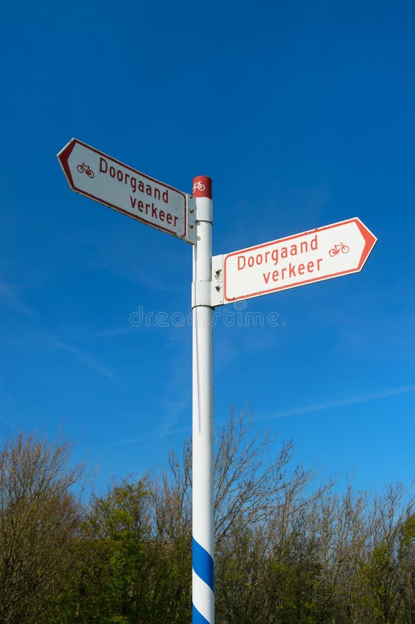 Typical Dutch sign board stock image. Image of road, dutch - 87308241