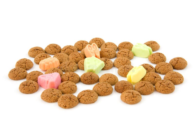 Typical Dutch Sweets; Pepernoten Ginger Nuts Stock Photo - Image of ...
