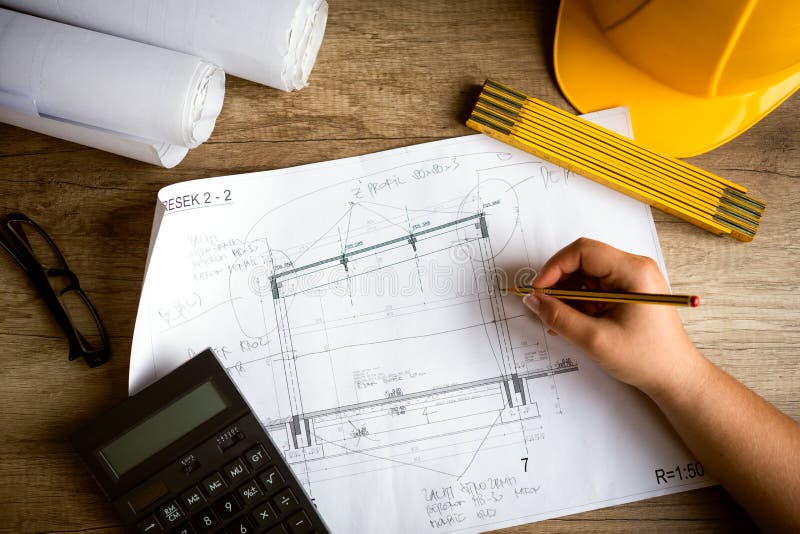 Engineer workplace stock photo. Image of built, architect - 40291382