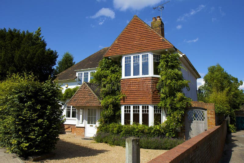 Typical English house stock image. Image of roof, rental - 56958477