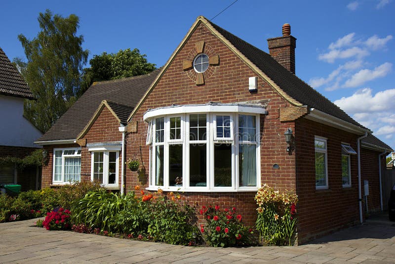 Typical English house stock image. Image of brick, domestic - 57326085