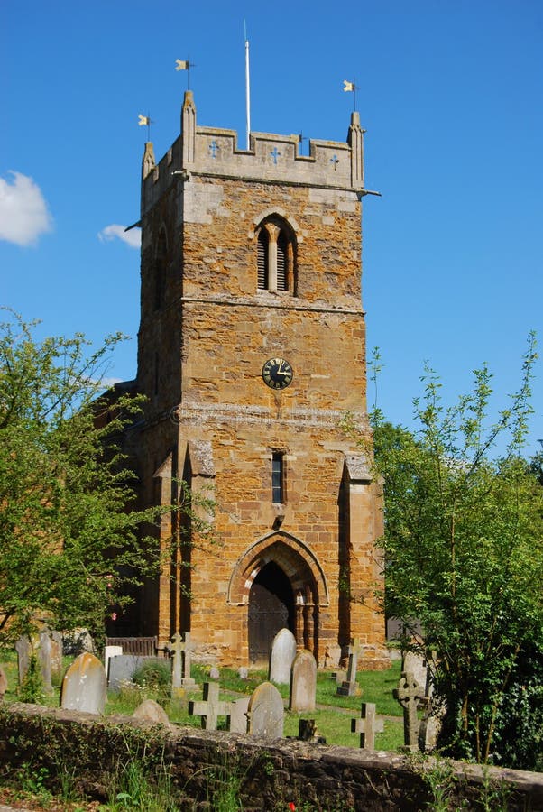 Typical English Village Church With Tower Stock Photo - Image of ...