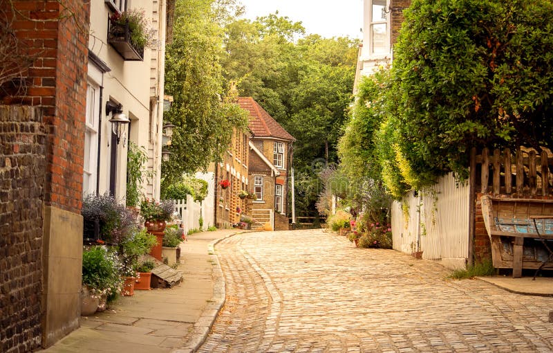 Typical English village stock photo. Image of houses - 73216428