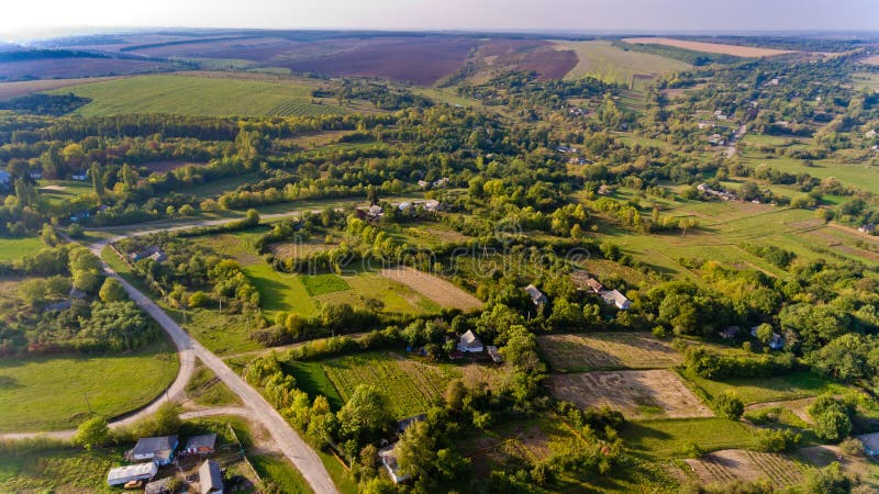 A Typical European Village. Stock Image - Image of aerial, natural ...