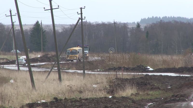 A Typical Example of a Russian Road Leading To a Village. Stock Video ...