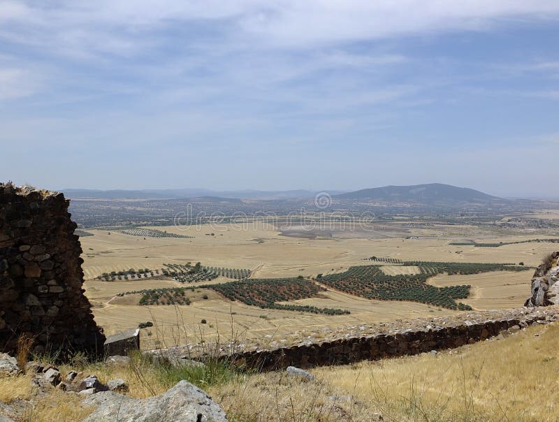 Typical Extremadura Landscape - Spain Stock Photo - Image of panorama ...