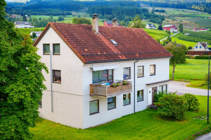 Typical Farm House in Norway Stock Image - Image of home, tourism ...
