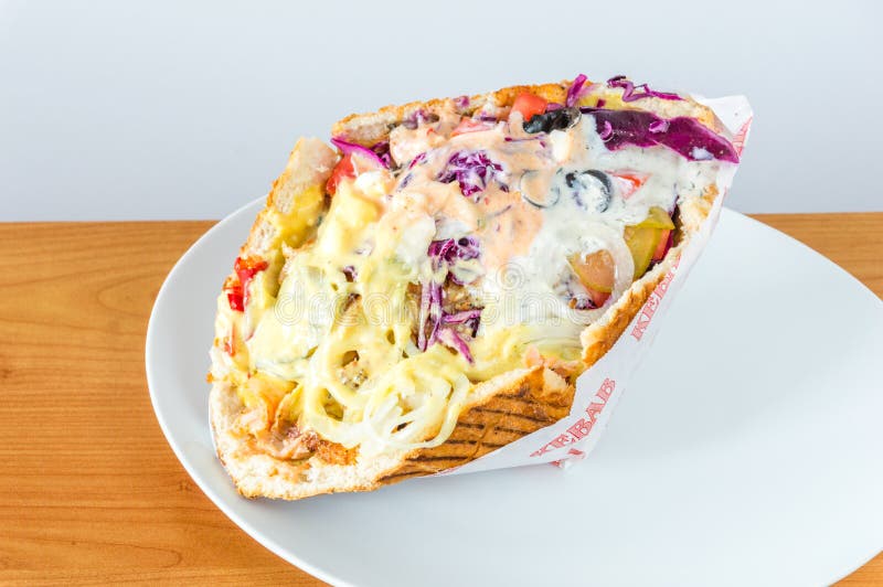 Street Kebab in Pita from Poland Stock Photo - Image of doner, poland ...