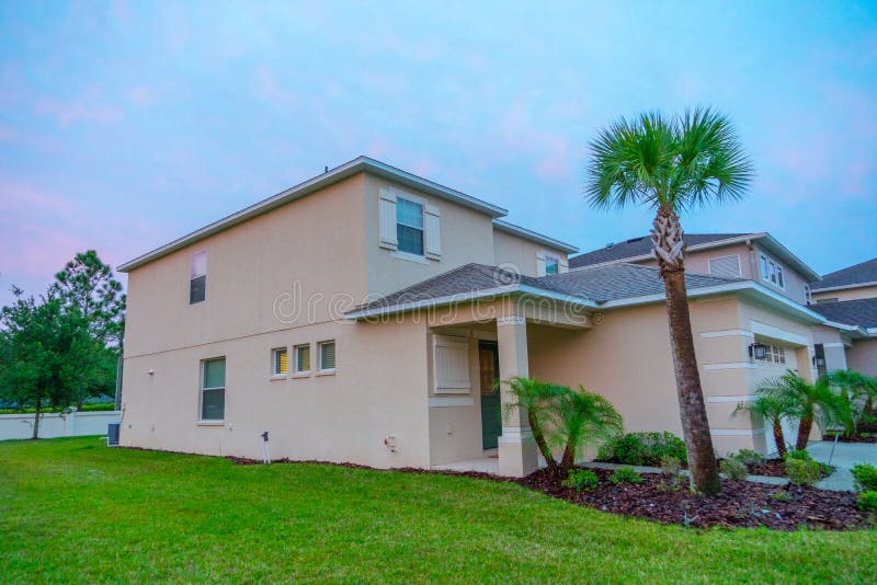 A typical Florida house stock image. Image of flower - 144447985