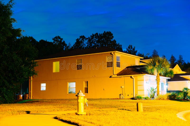 A typical Florida house stock photo. Image of palm, florida - 144448342