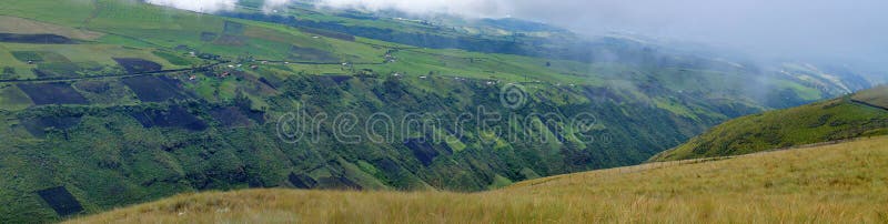 Typical Foggy Landscape in Rural Areas of Ecuador in South America ...