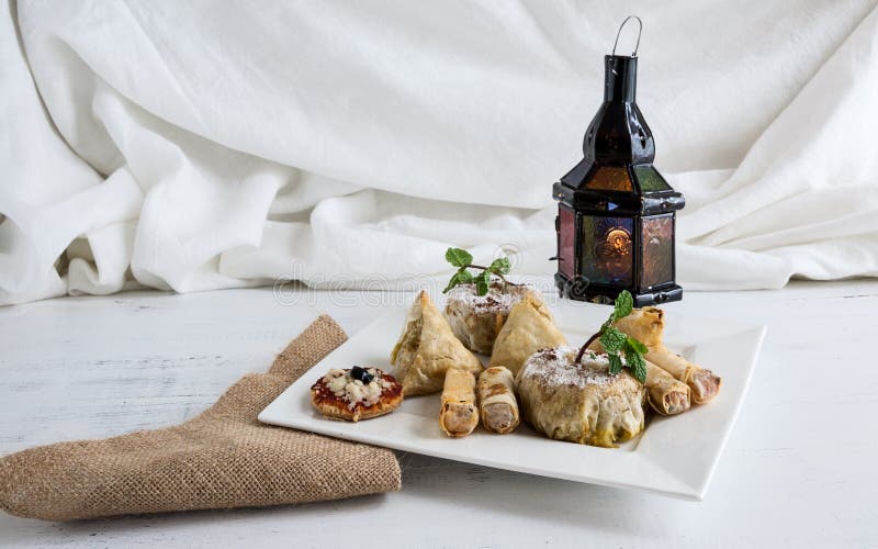 Typical Food and Fresh Moroccan Stock Image - Image of baked, bistella ...