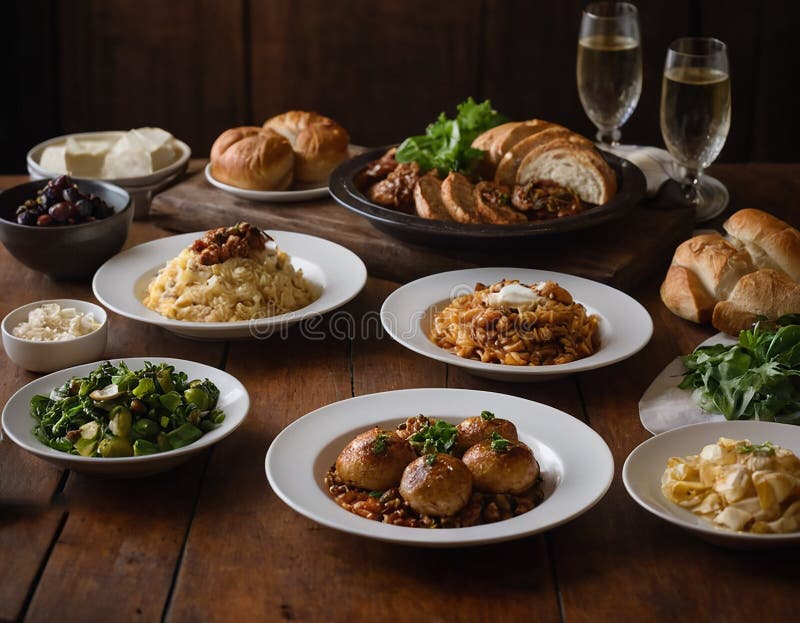 Typical Food and Many Available in April Stock Illustration ...