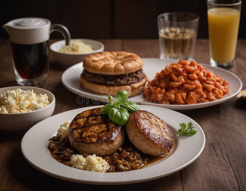 Typical Food and Many Available in April Stock Illustration ...