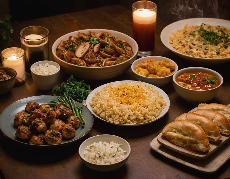 Typical Food and Many Available in April Stock Illustration ...