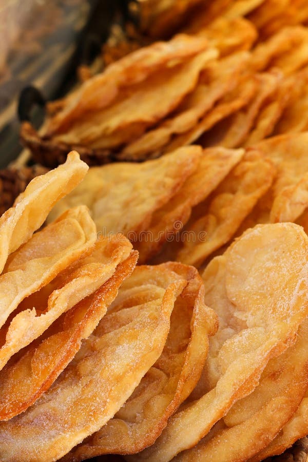 Typical French Dessert, Fried Crepe Stock Photo - Image of food, dark ...