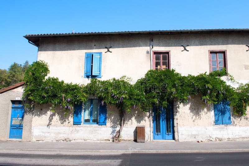 Typical French house stock image. Image of outdoor, facade - 239045143