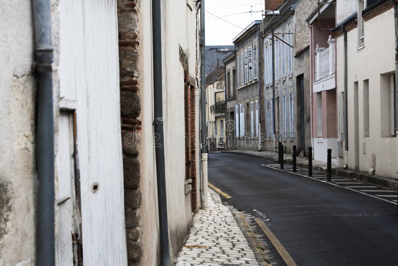 Typical French street stock image. Image of street, plastered - 61174827