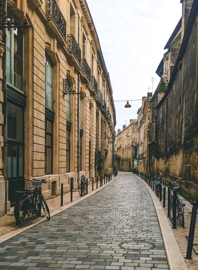 Typical French Streets in Bordeaux. Stock Photo - Image of design, lane ...